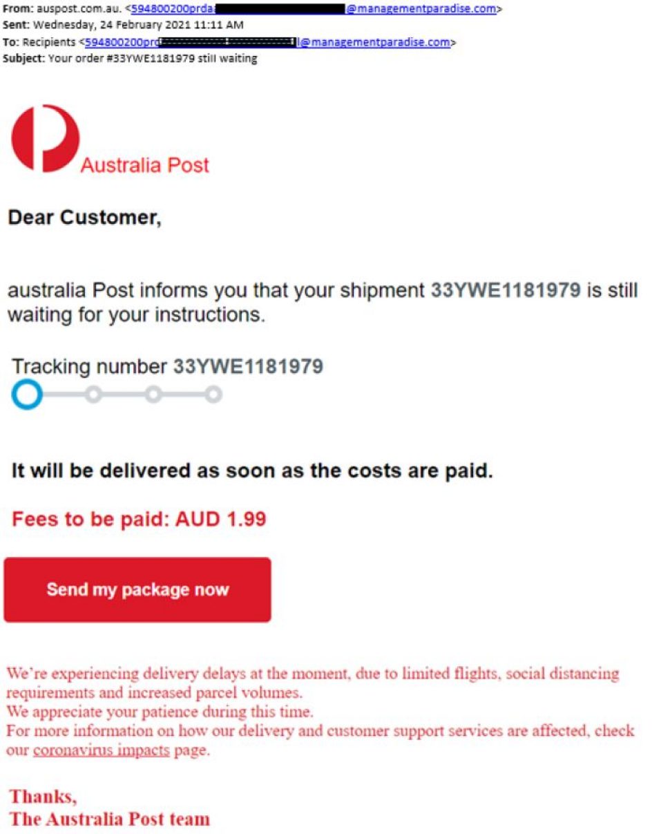 Scam alerts - Australia Post