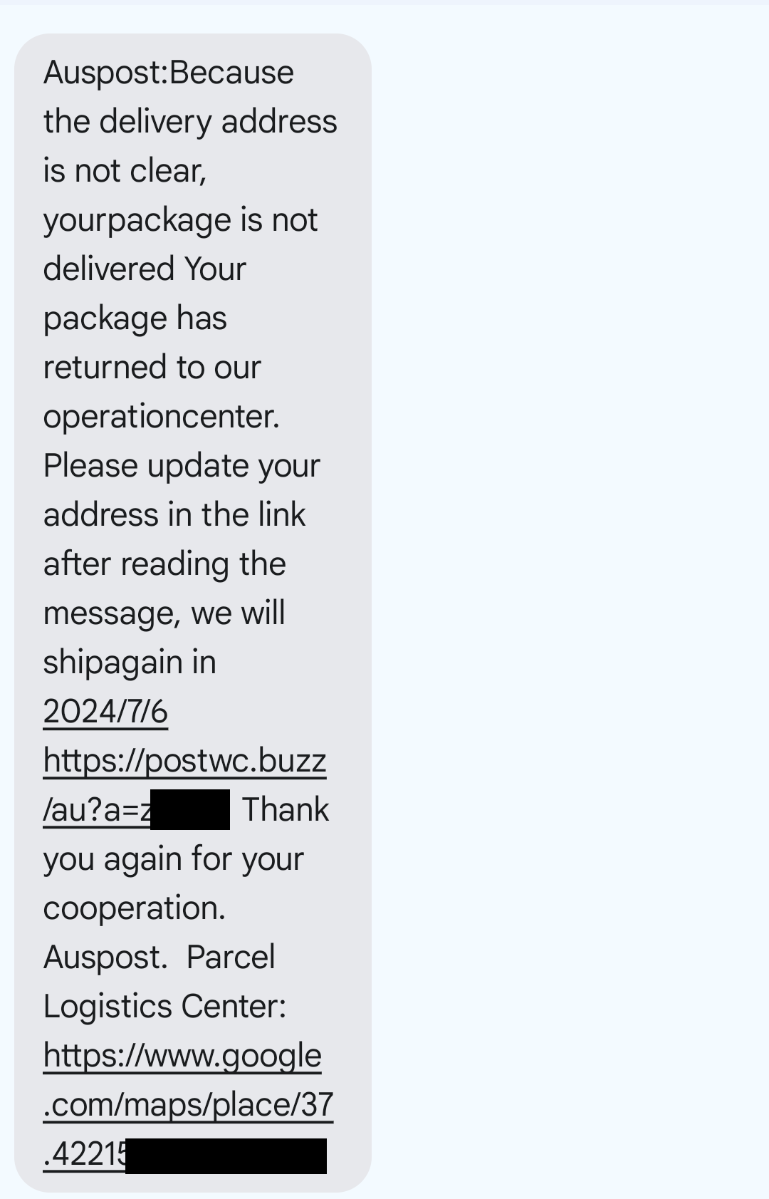 Scam alerts - Australia Post
