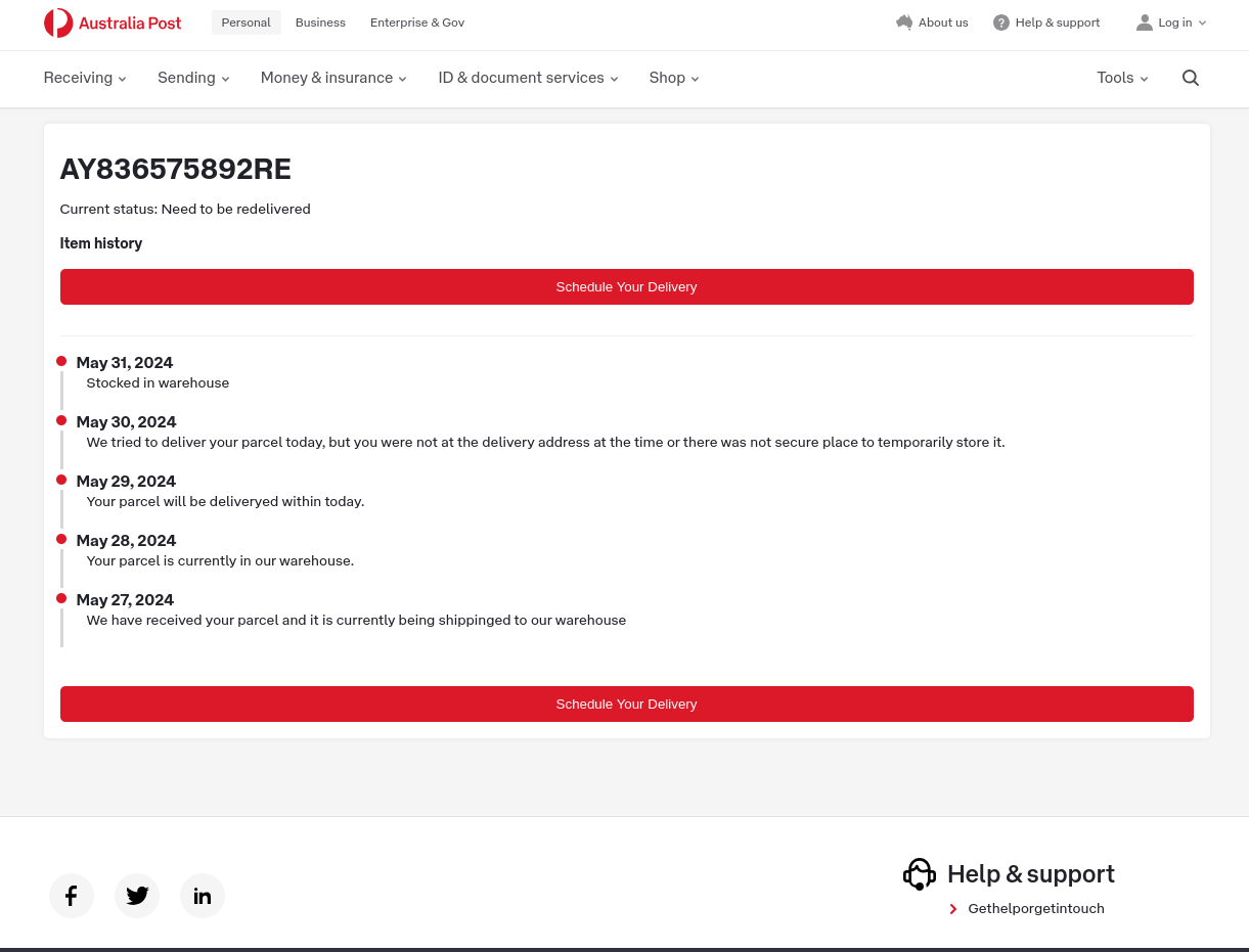 Scam alerts - Australia Post