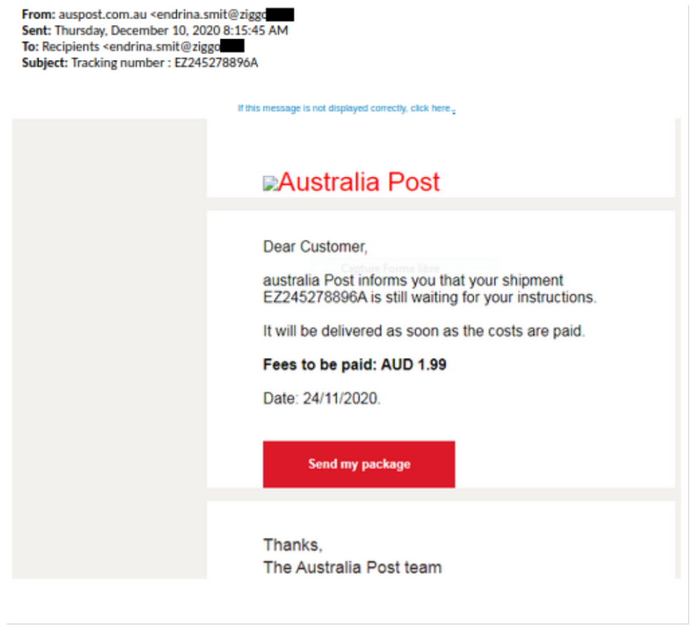 Scam alerts - Australia Post
