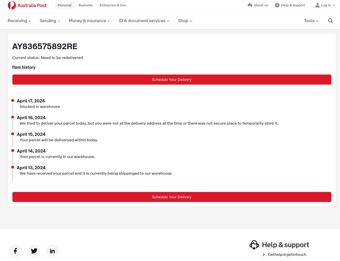 Scam alerts - Australia Post