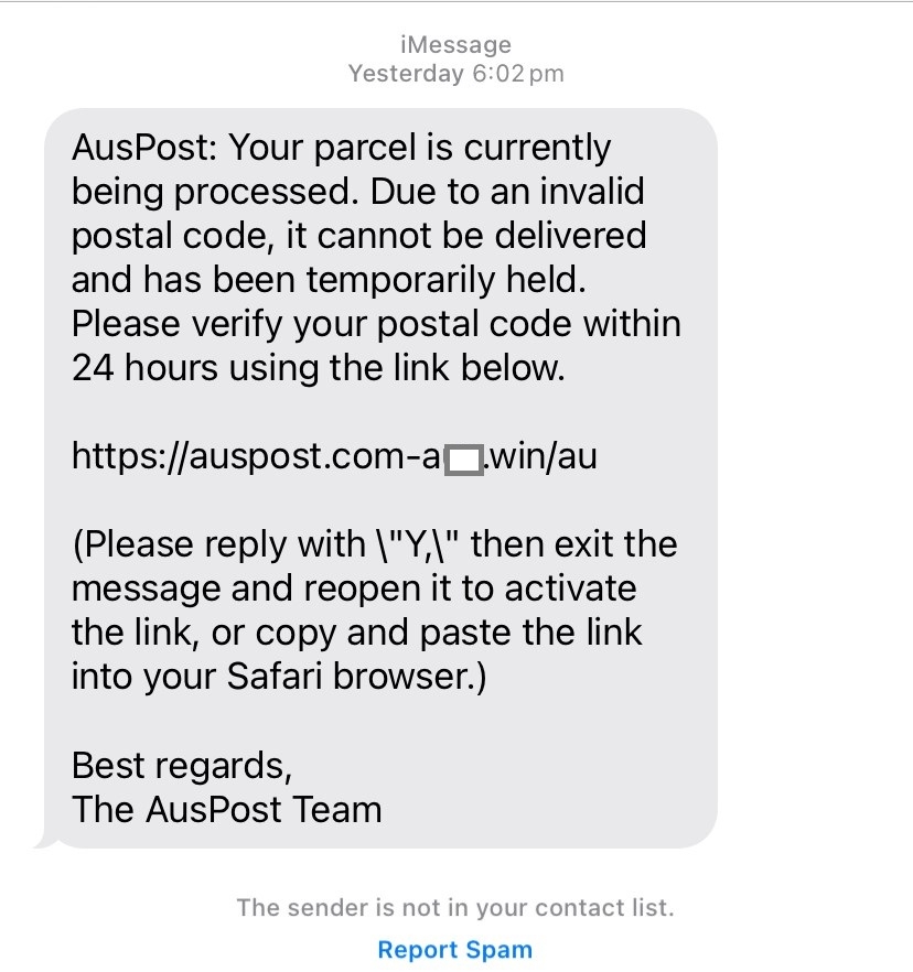 Scam alerts - Australia Post