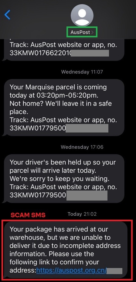 Scam alerts - Australia Post