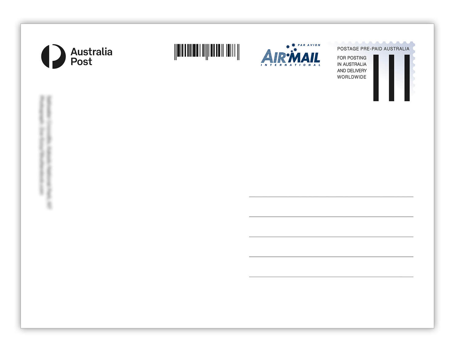 Prepaid Postcard – Blue Lake, Kosciuszko National Park NSW - Prepaid ...