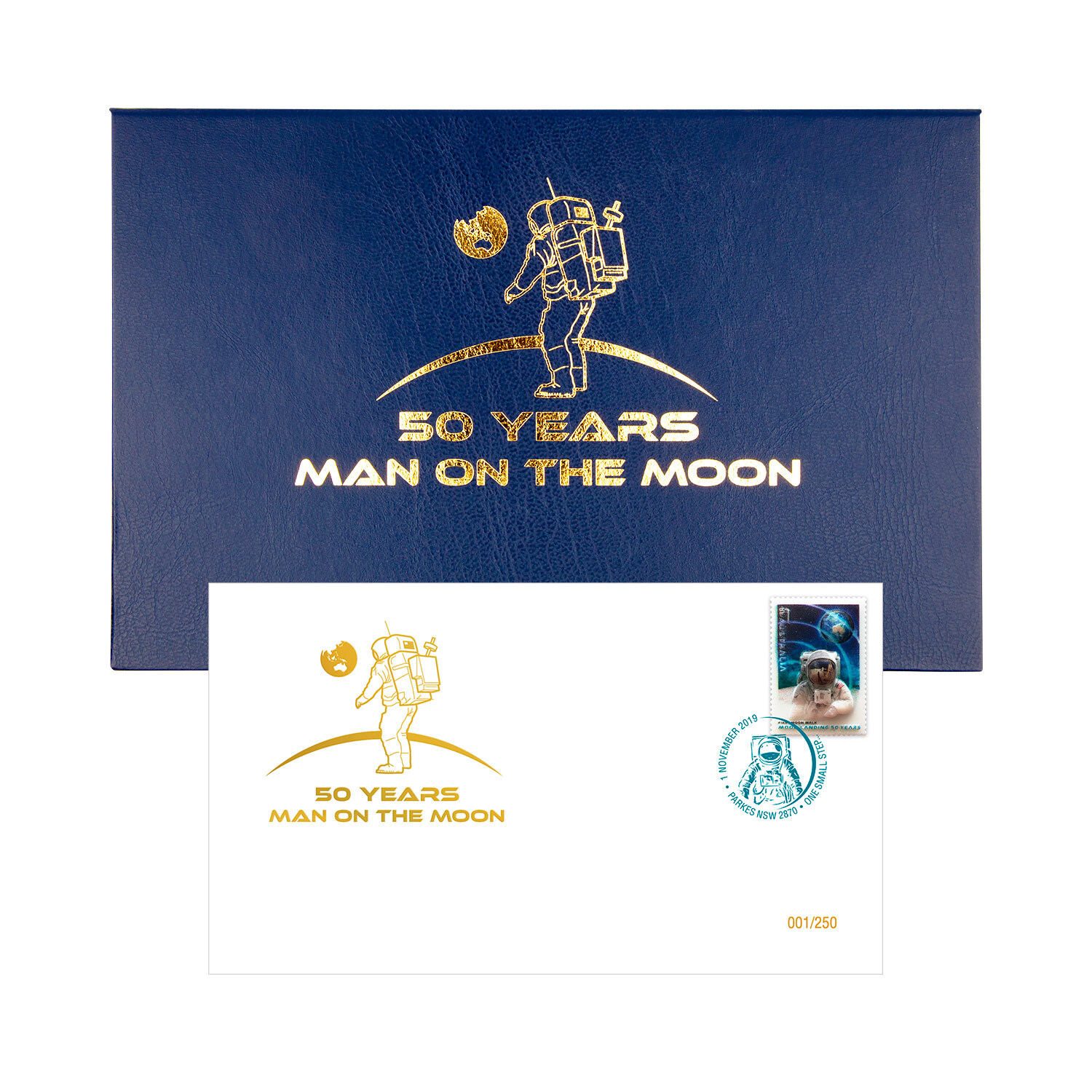 50 Years Moon Landing 3D Stamp Cover - Previous years impressions