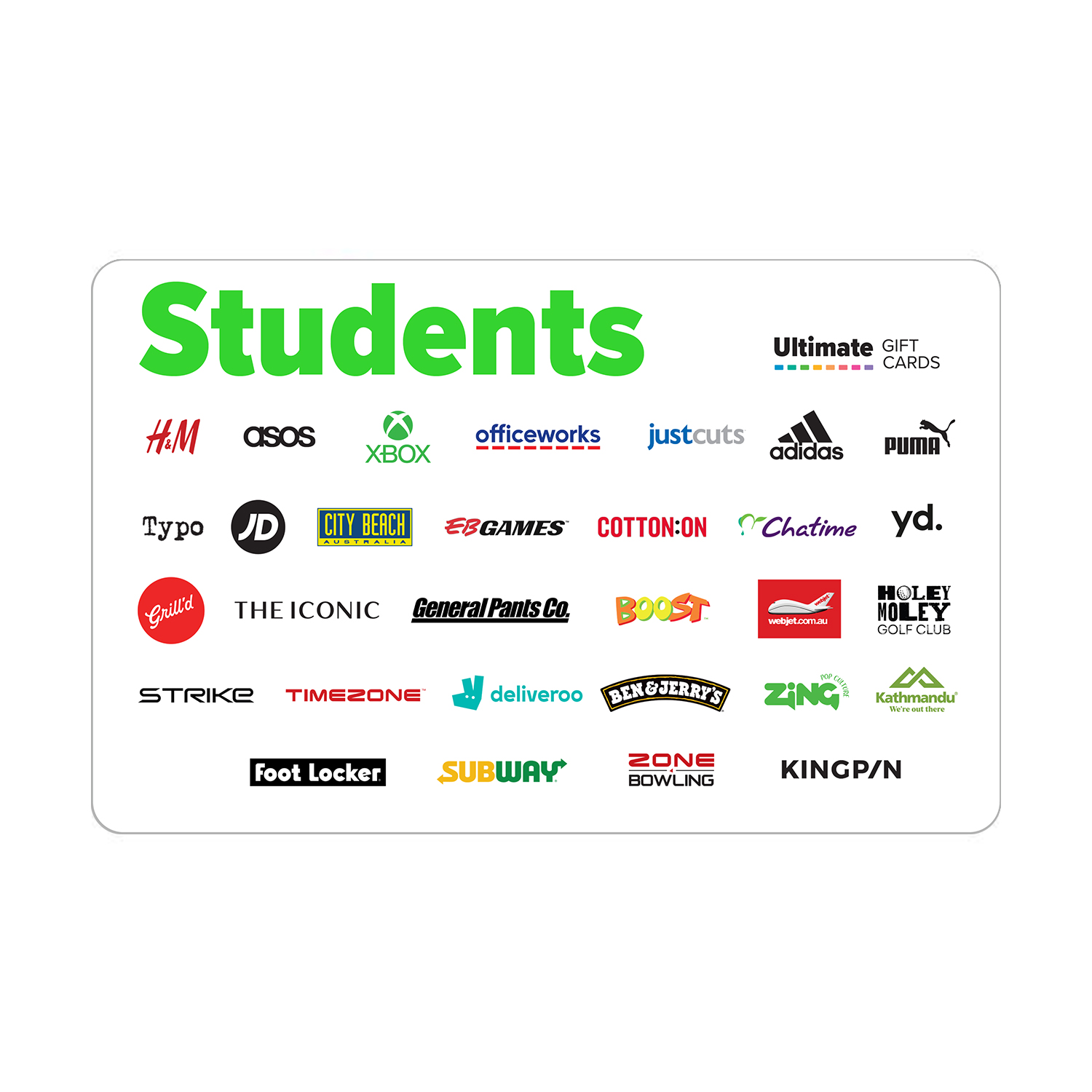Ultimate Student Gift Card $30 - Shopping