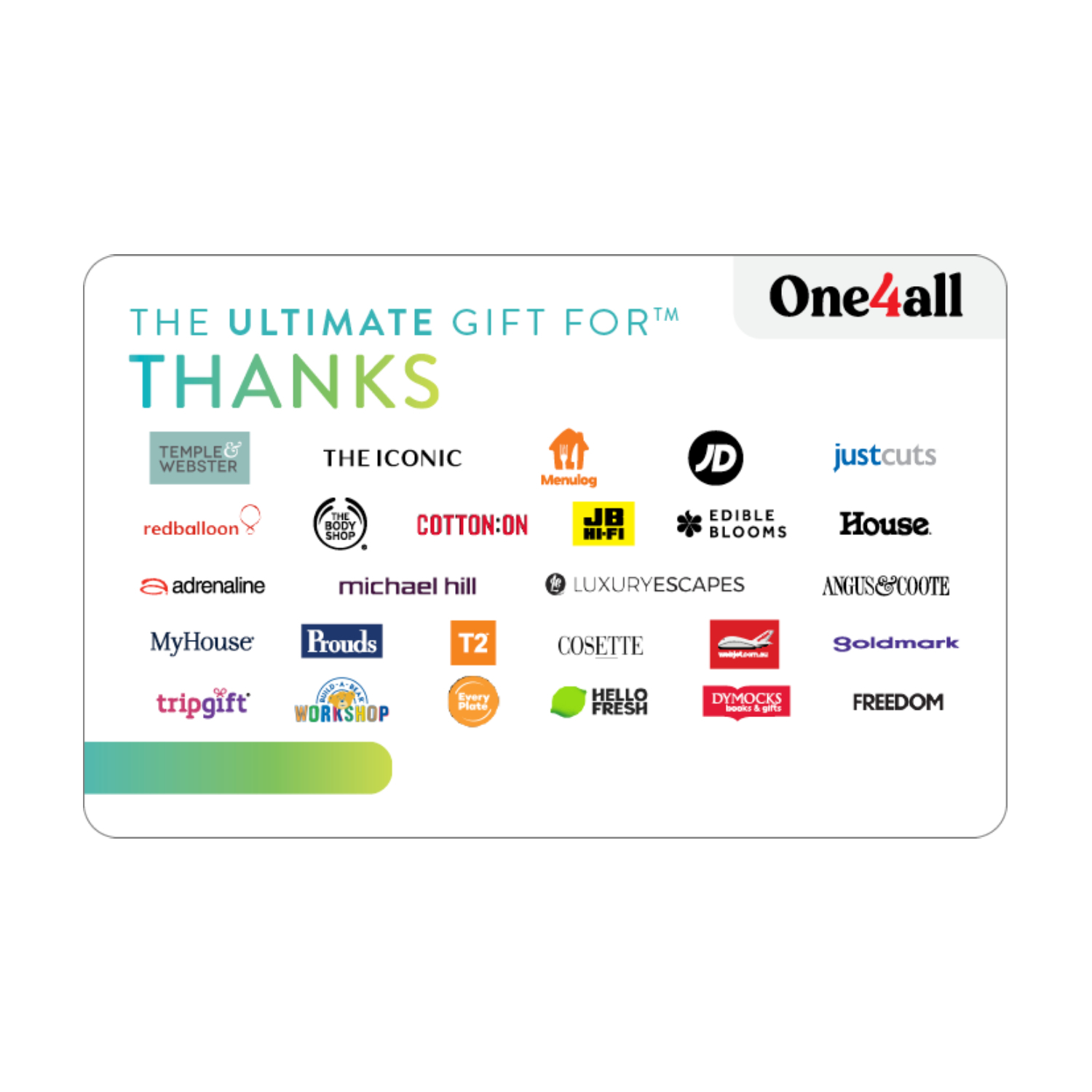 $100 Ultimate Gift for Thanks - Gift cards