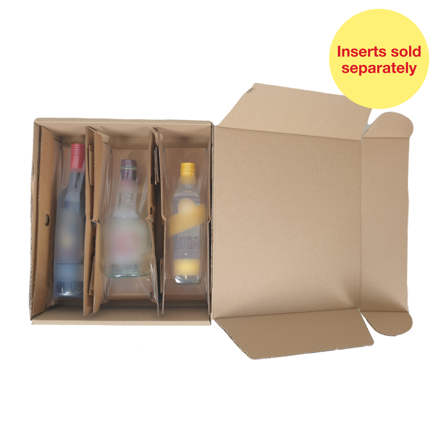 Wine and Spirit Box Triple Plain (367 x 334 x 105mm) – 10 Pack - Wine ...