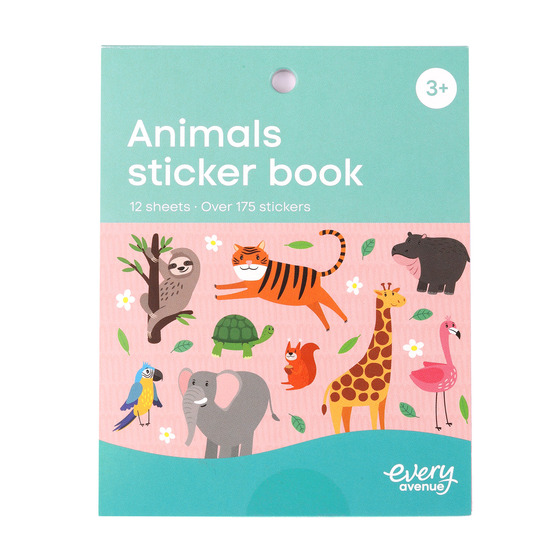 Every Avenue 12 Page Mini Sticker Book – 'Animals' - Stationery