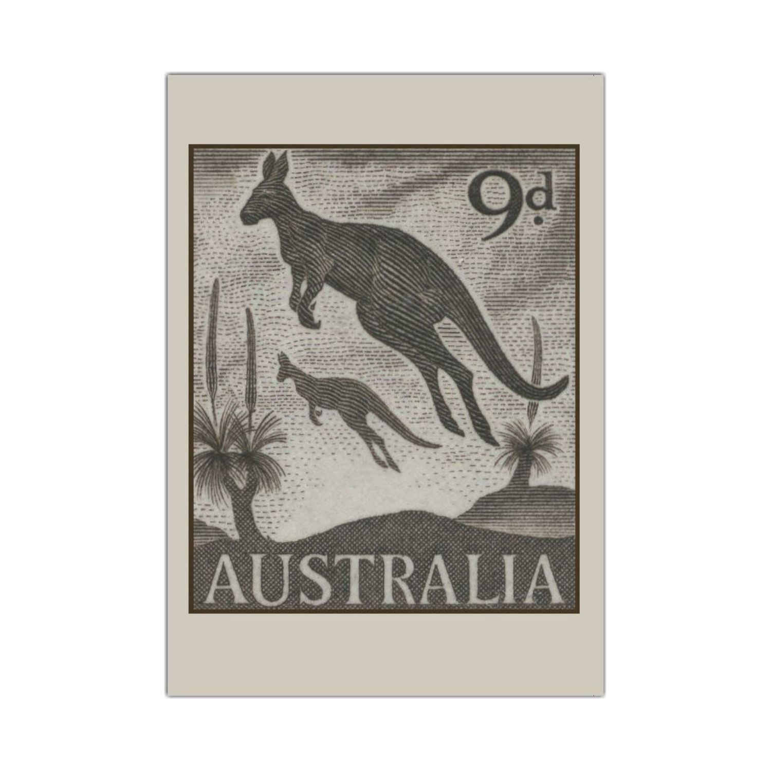 Australia Post Greeting Cards 'Leaping Kangaroo Stamp' – Pack of 6 ...