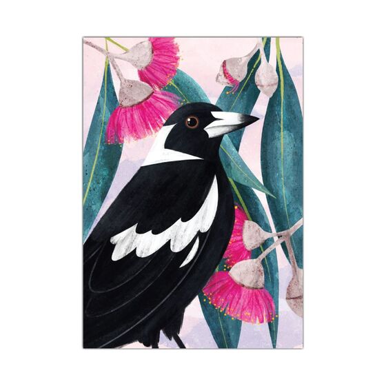 Rachel Gyan Greeting Cards 'Magpie' – Pack of 6 - Greeting cards