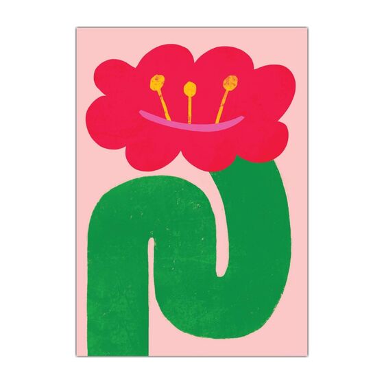 Cat MacInnes Greeting Cards 'Chunky Flower' – Pack of 6 - Greeting cards