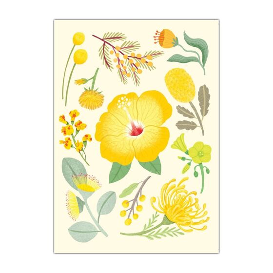 Cat MacInnes Greeting Cards Golden Flowers & Foliage – Pack of 6 ...