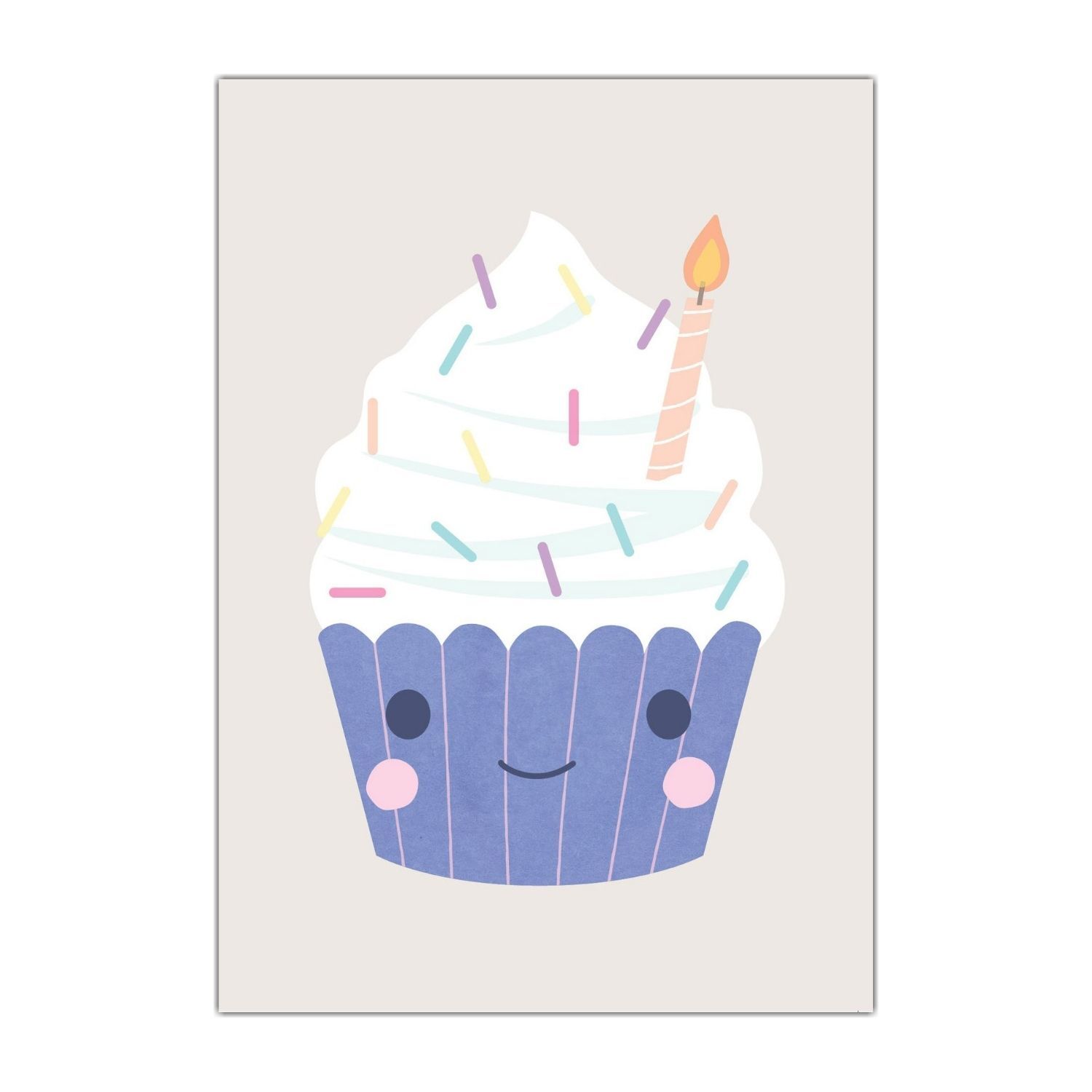 Eliza Wilson Greeting Cards 'Cupcake' – Pack of 6 - Greeting cards