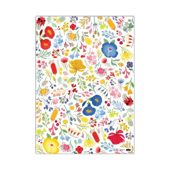 Cat MacInnes Wrapping Paper 'Flowers & Foliage' – Pack of 4 - Gift ...
