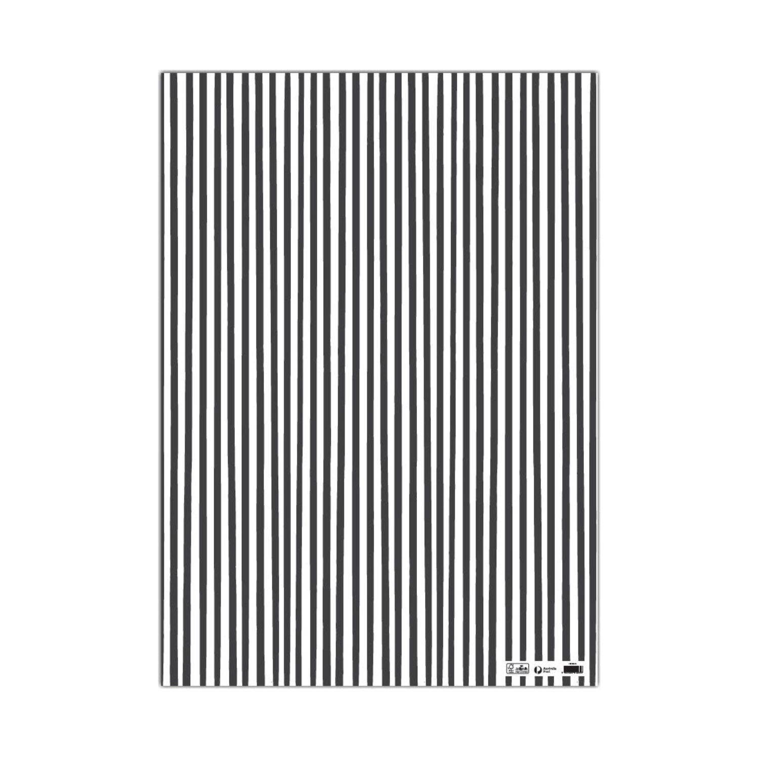 Eliza Wilson Wrapping Paper 'Charcoal Stripes' – Pack of 4 - Gift ...