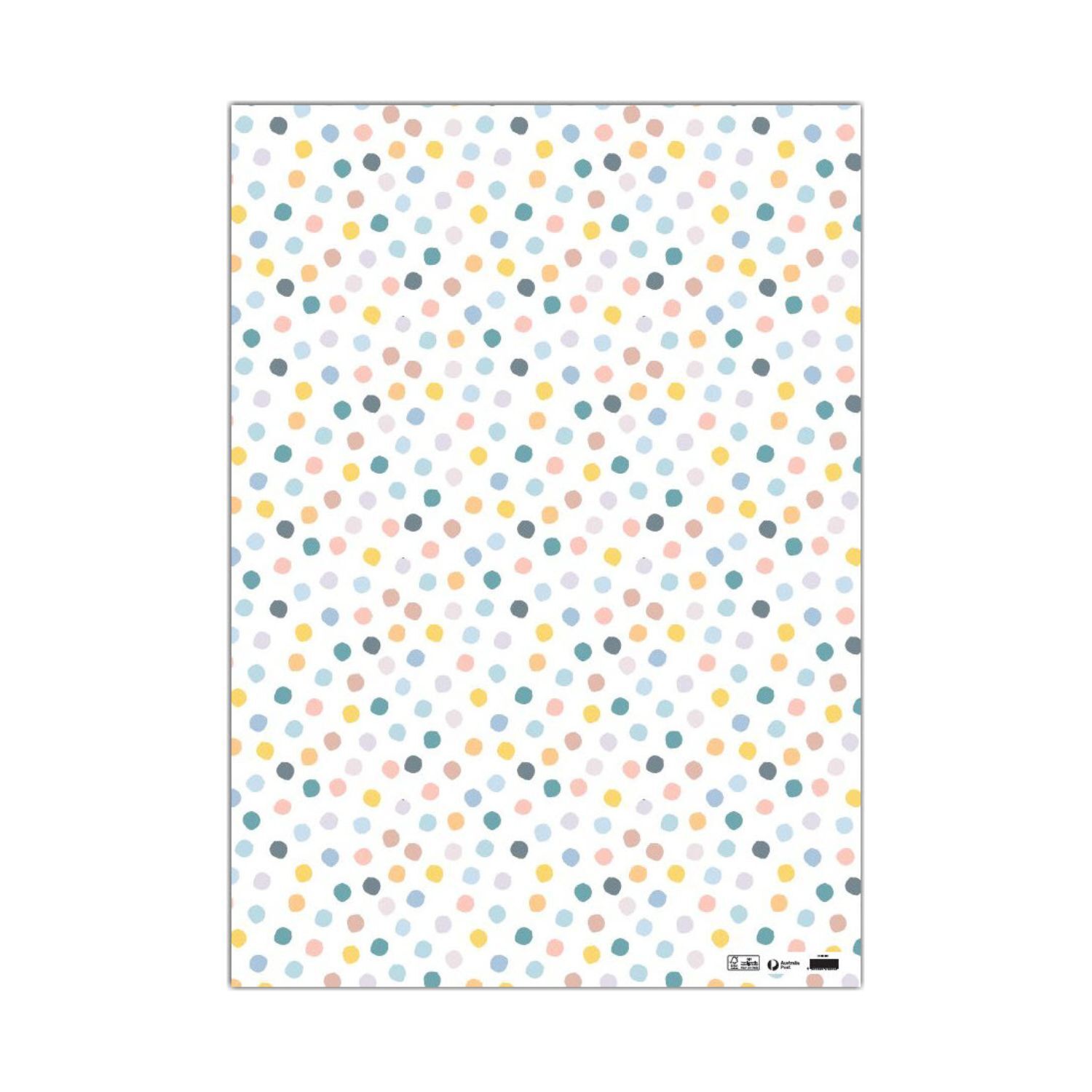 Eliza Wilson Wrapping Paper 'Coloured Spots' – Pack 4 - Gift wrapping paper