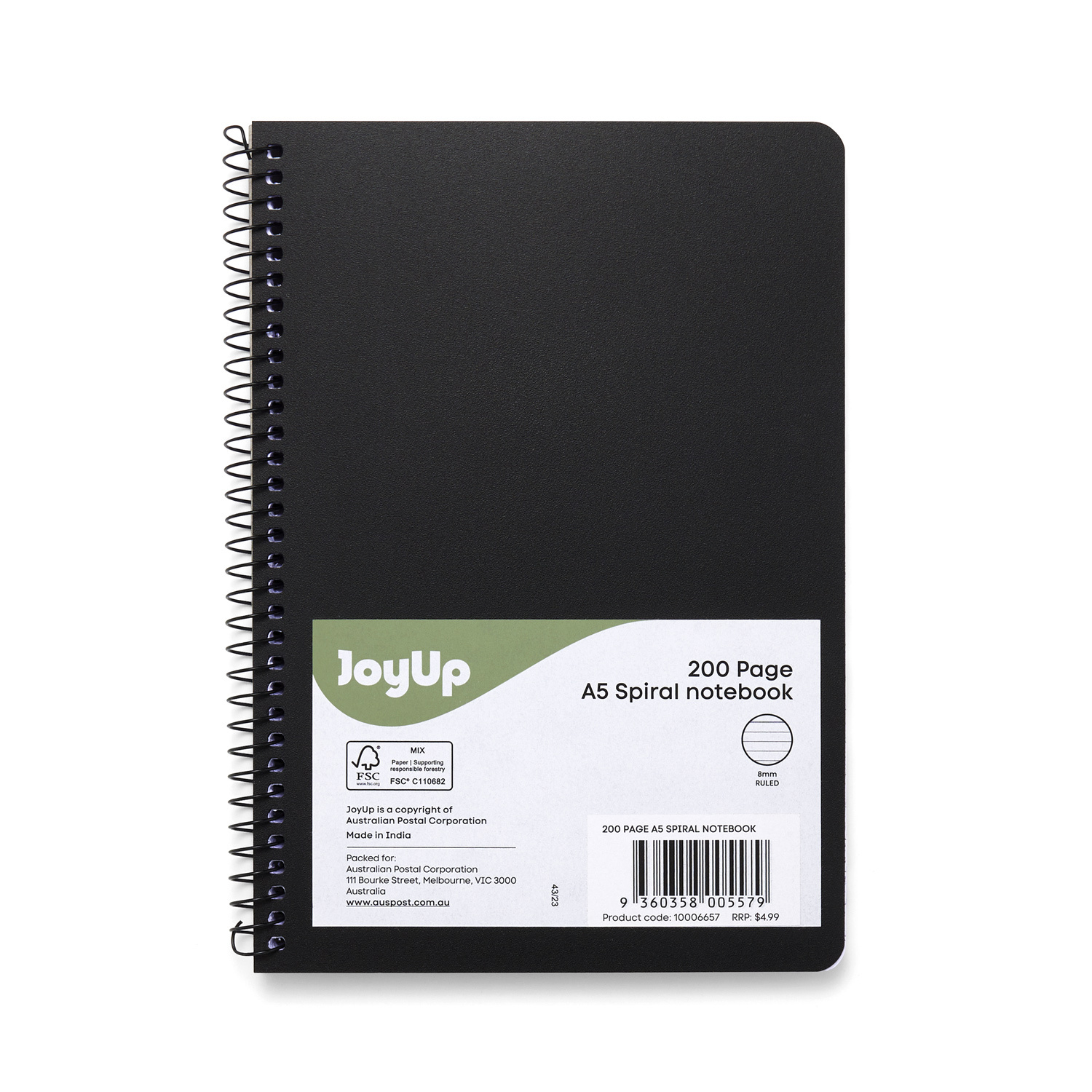 JoyUp A5 Spiral Notebook 200 Pages - Stationery