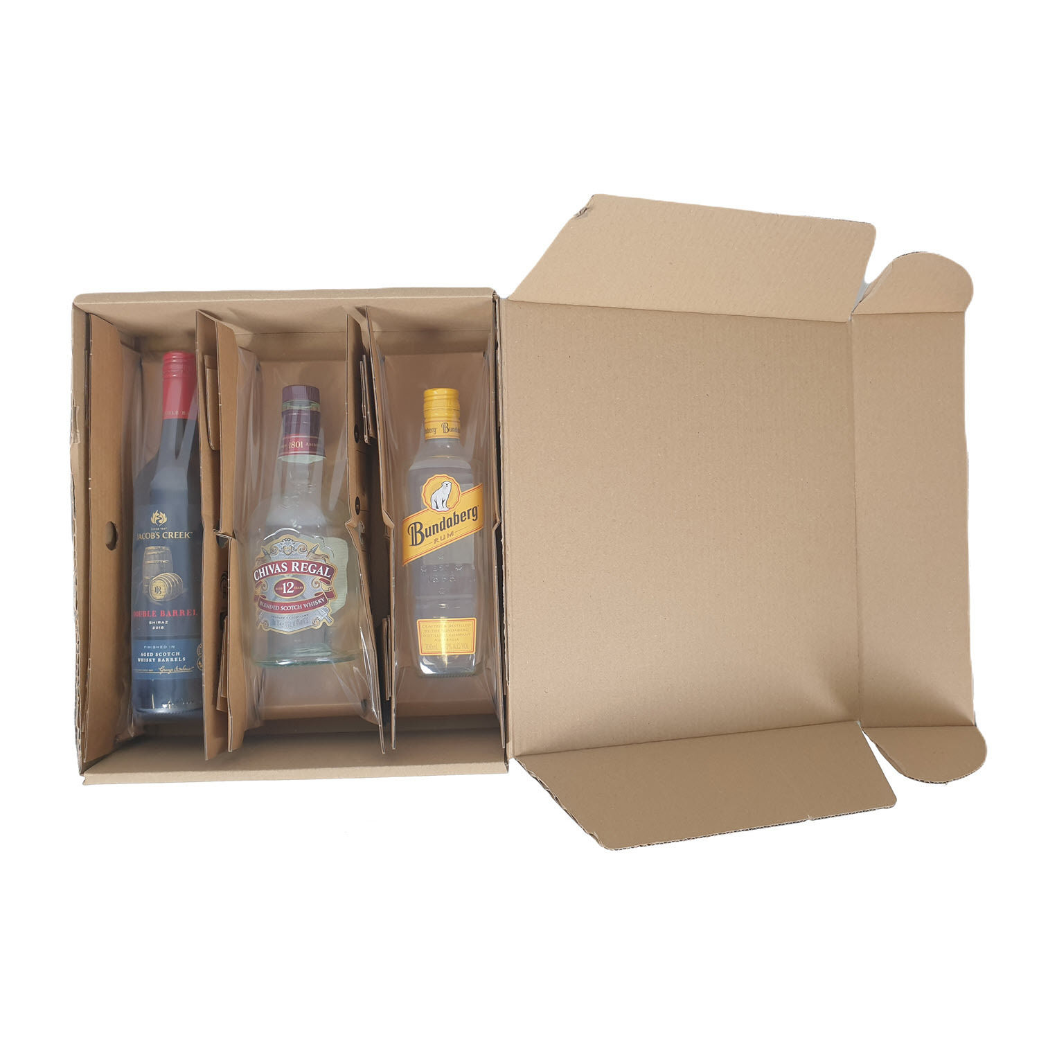 Korrvu Wine and Spirit Box Plain Triple (367 x 334 x 105mm) – Single ...