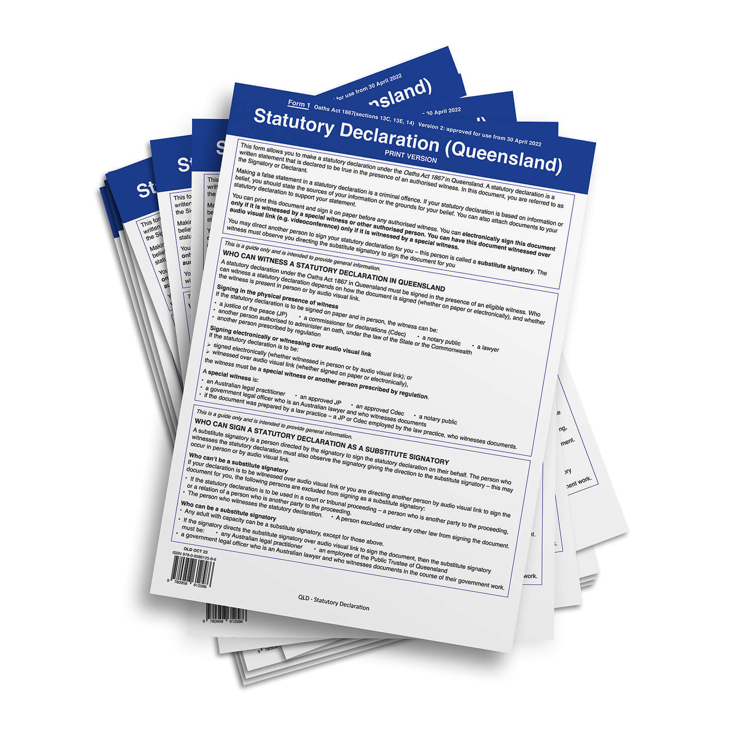 Statutory Declaration Forms QLD – Pack of 50 - Will kits and legal ...
