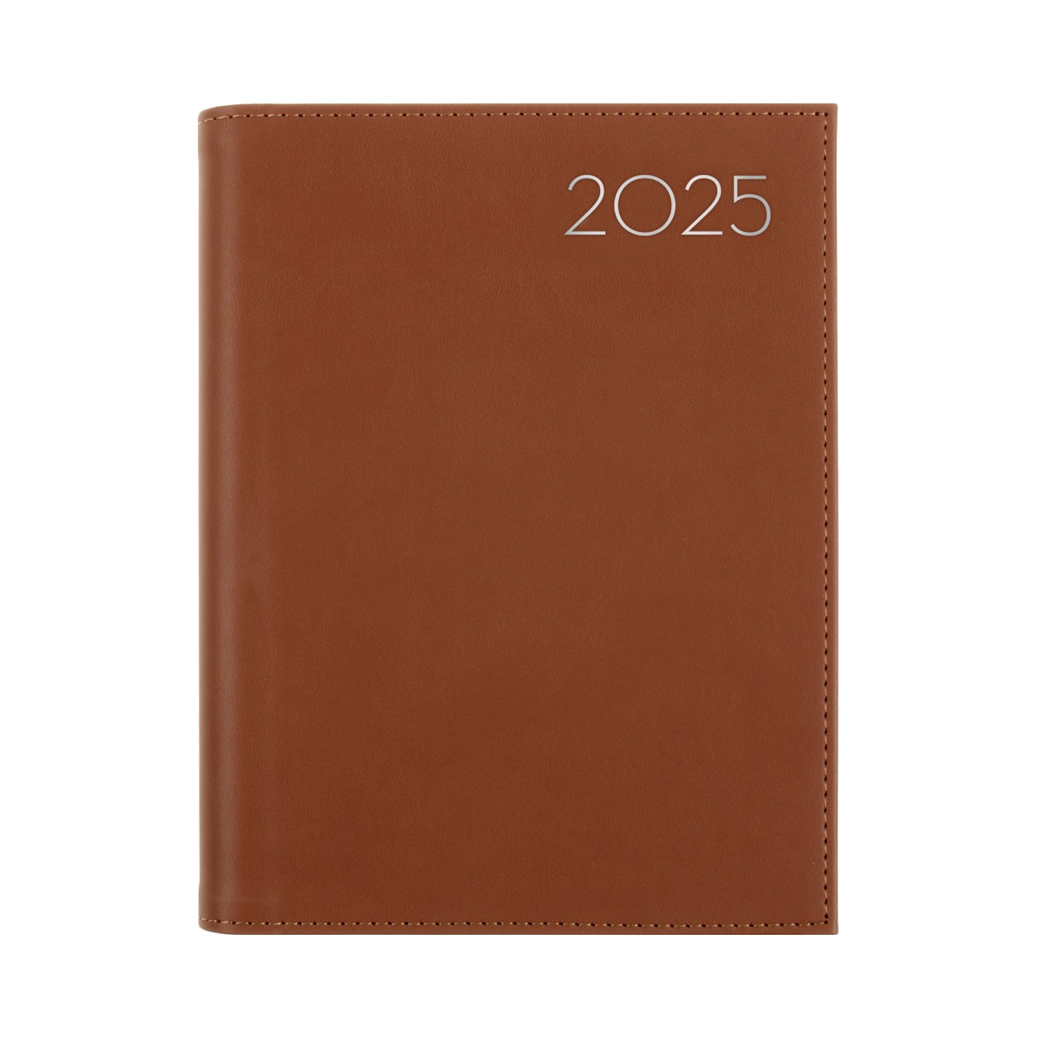 2025 JoyUp A5 Spiral Day to Page PU Diary – Brown - Stationery