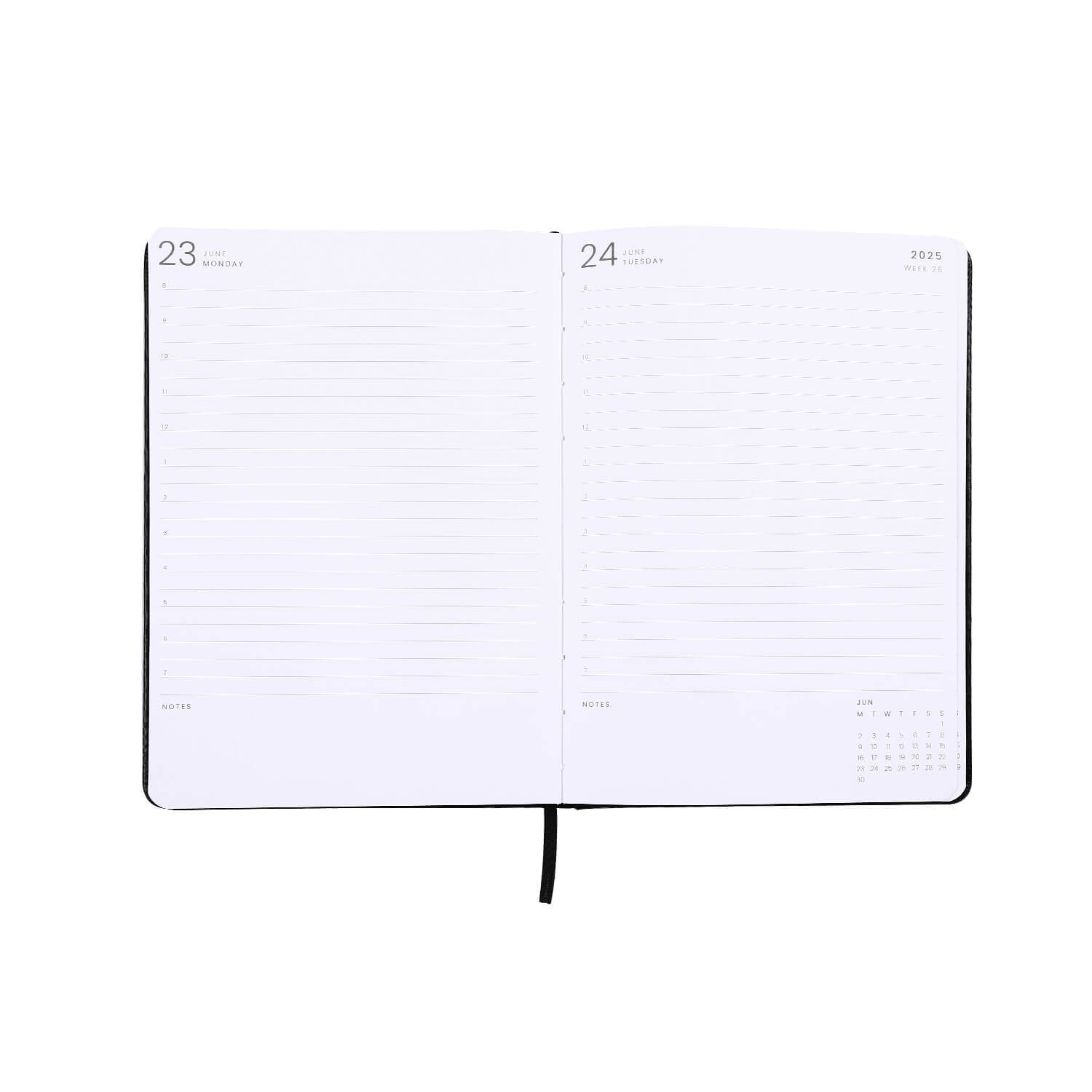 2025 JoyUp A5 Day to Page Diary – Black - Stationery
