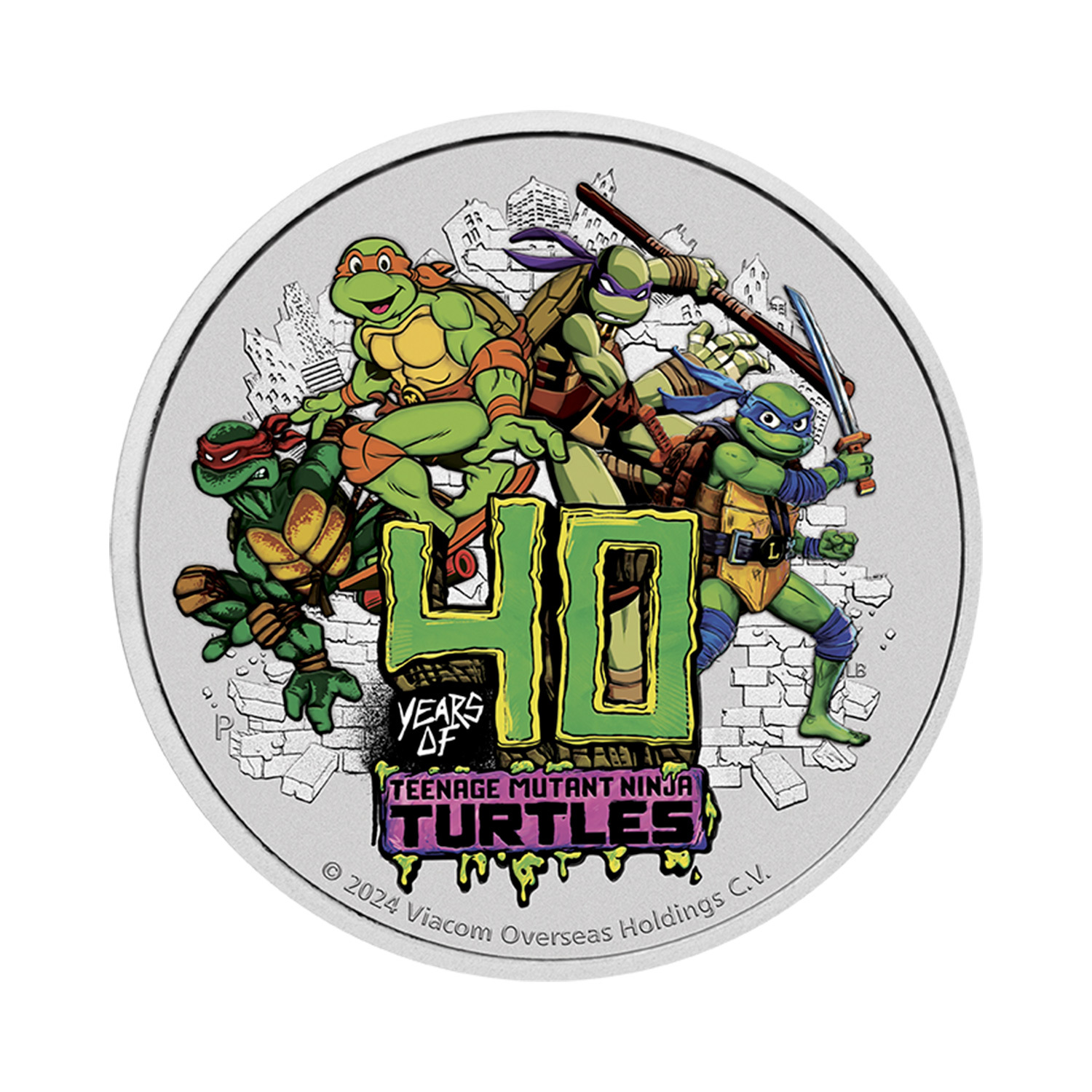 2024 Teenage Mutant Ninja Turtles 40th Anniversary 1oz Silver Coin in ...
