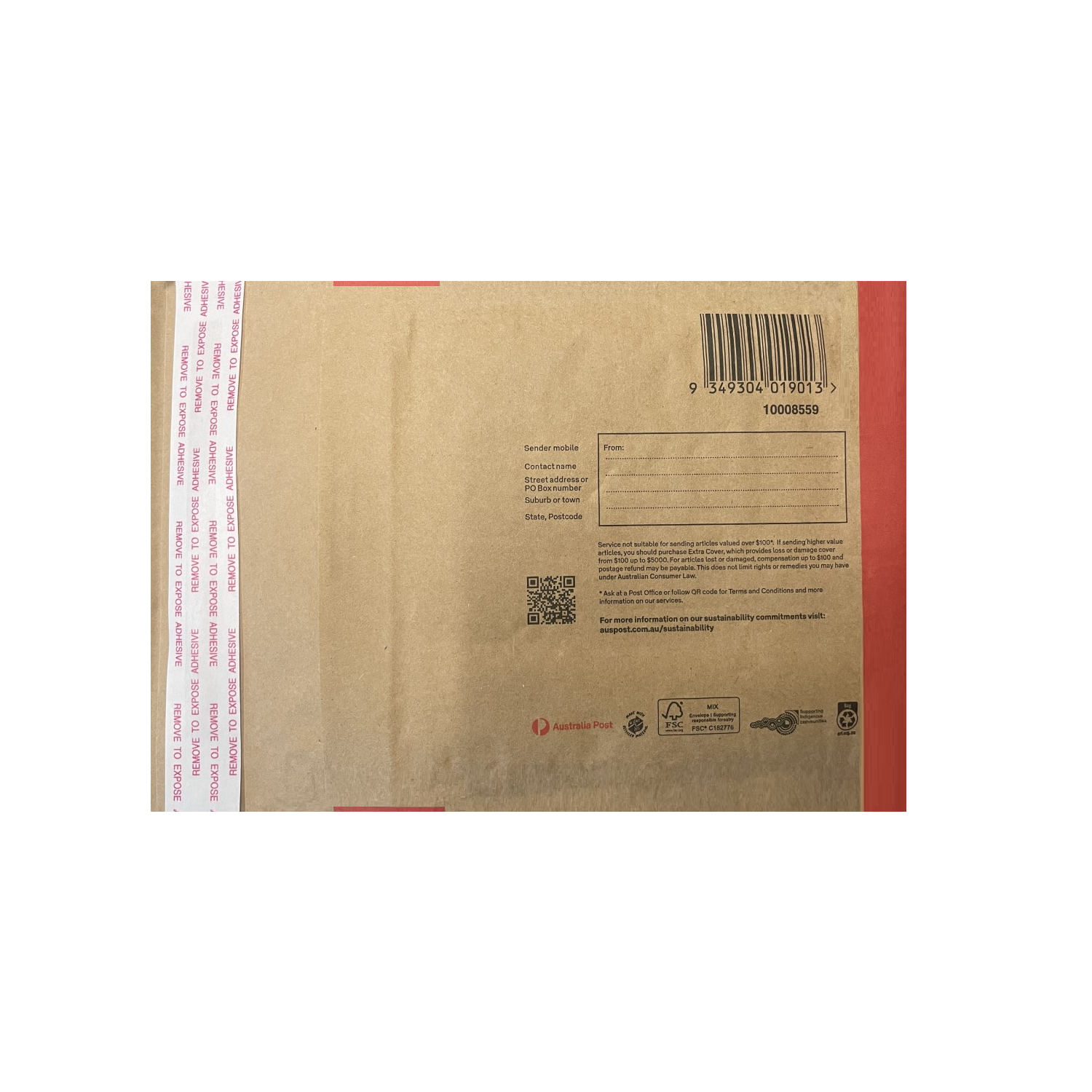 Paper Padded Bag 125 x 160mm – 100 pack - Padded and tough bags