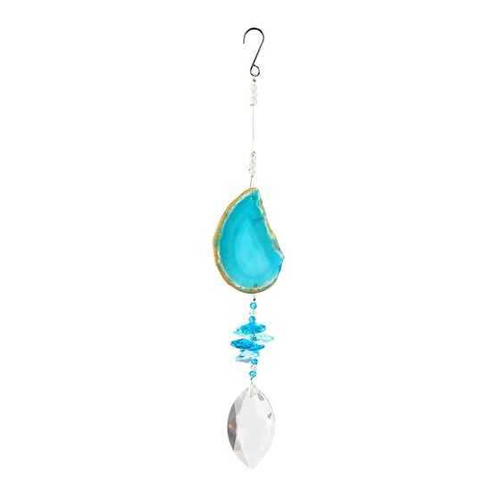 Agate Crystal Suncatcher – Blue - Home decor