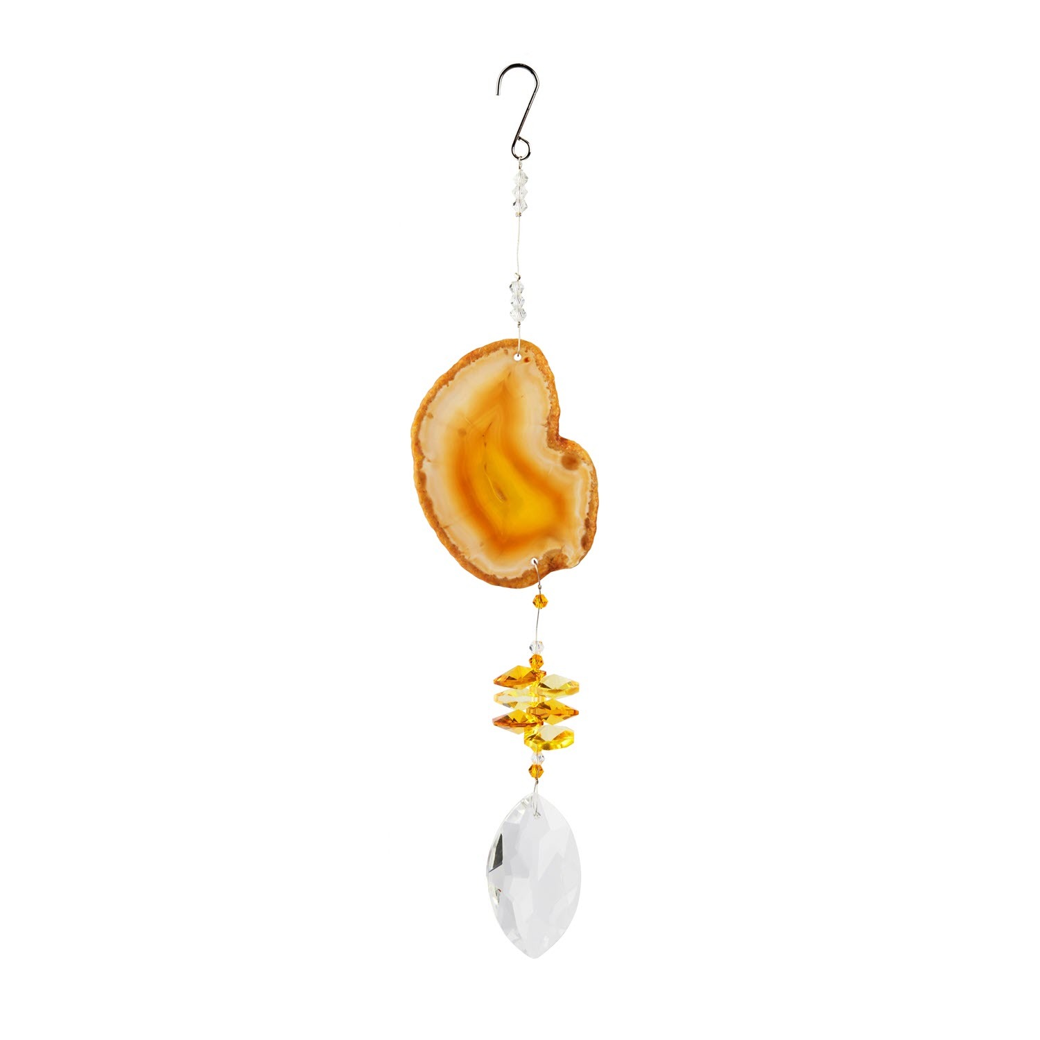Agate Crystal Suncatcher – Yellow - Home decor