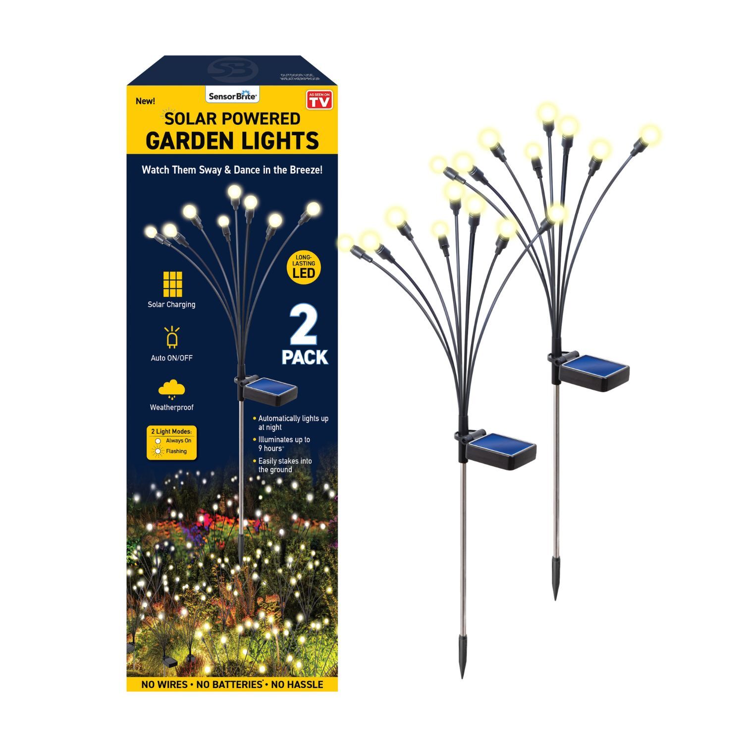 Sensor Brite Solar Garden Light – 2 Pack - Outdoor