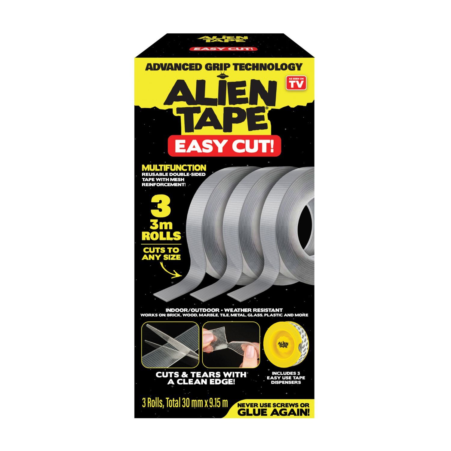 Alien Tape Easy Cut – 3 Pack - As Seen On TV