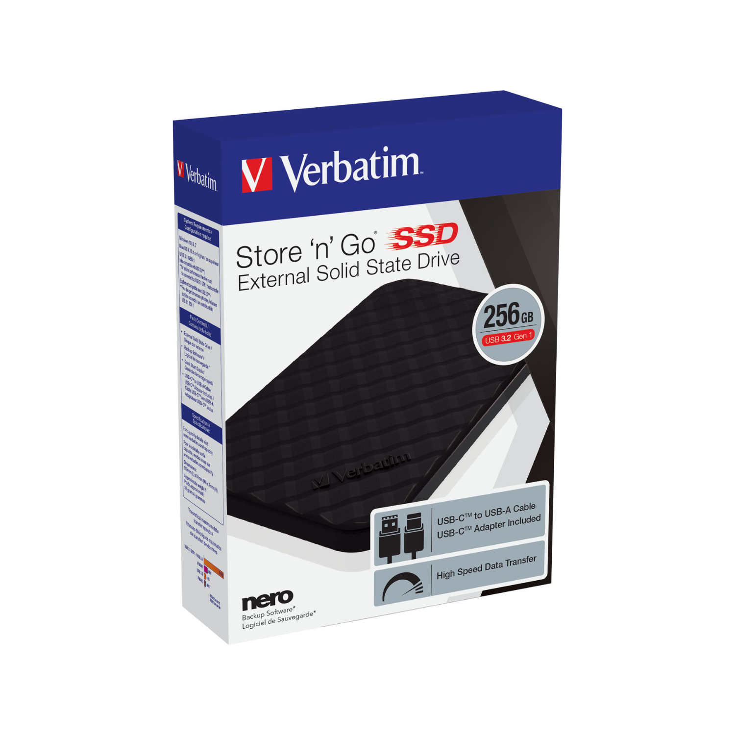 Vertabim External SSD Hard Drive USB 3.2 GEN1 256GB - Electronics