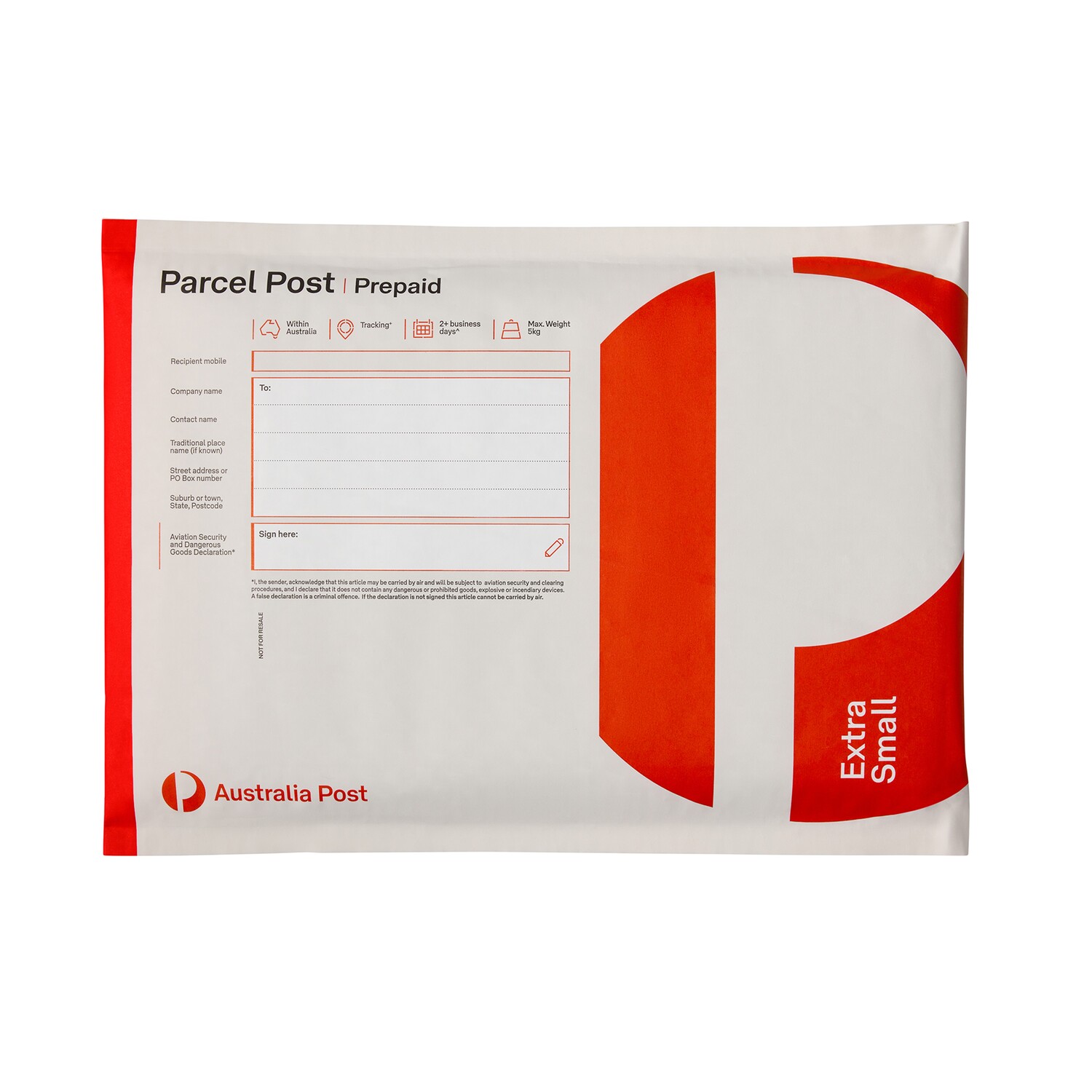 Parcel Post Prepaid Padded Mailer Extra Small – 10 Pack - View all
