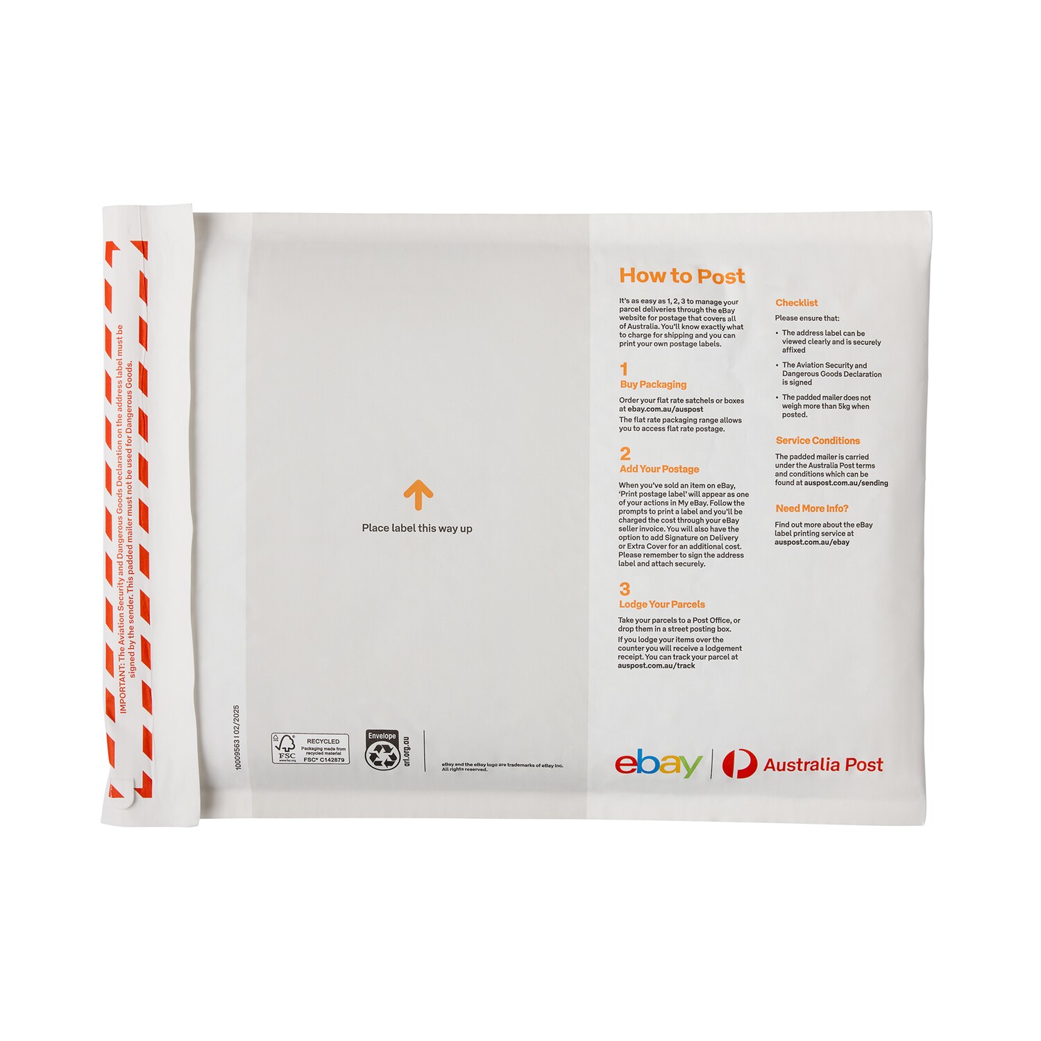 eBay Padded Mailer Extra Small – 10 Pack - All satchels and liners