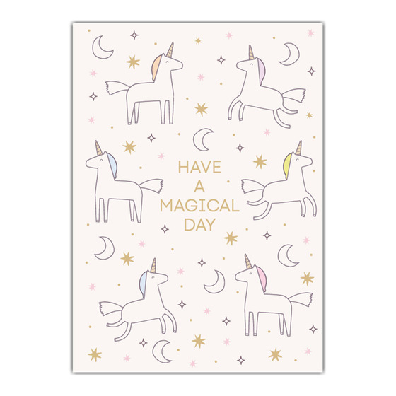 Eliza Wilson Greeting Cards 'Unicorn' – Pack of 6 - Greeting cards