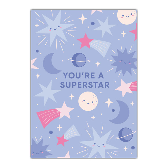 Eliza Wilson Greeting Cards 'Superstar' – Pack of 6 - Greeting cards