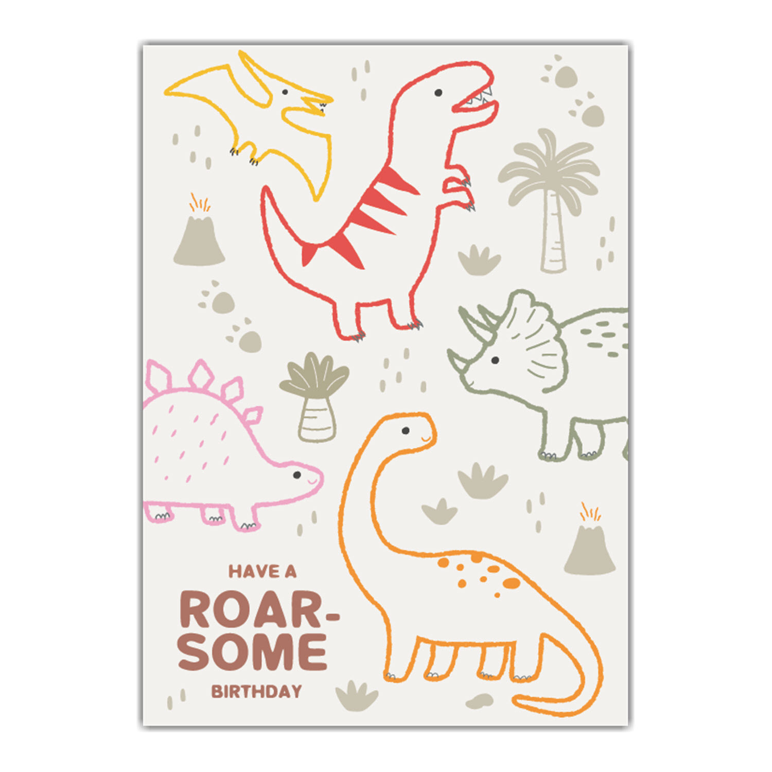Eliza Wilson Greeting Cards 'Dino' – Pack of 6 - Greeting cards