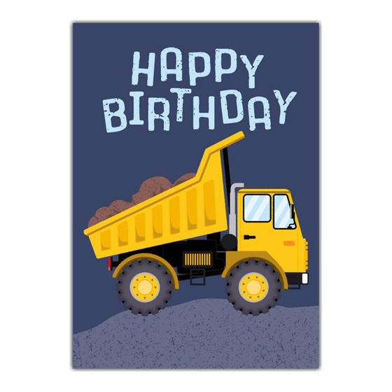 Eliza Wilson Greeting Cards 'Tip Truck' – Pack of 6 - Greeting cards