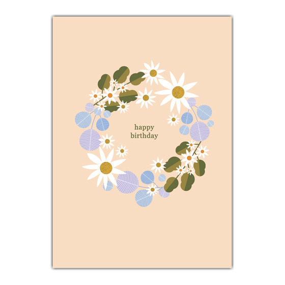 Natalie Marshall Greeting Cards 'Birthday Wreath' – Pack of 6 ...
