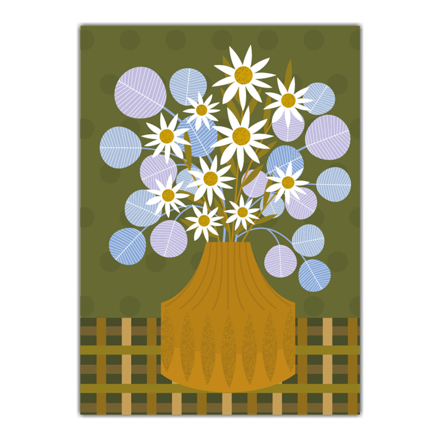 Natalie Marshall Greeting Cards 'Flower Vase' – Pack of 6 - Greeting cards