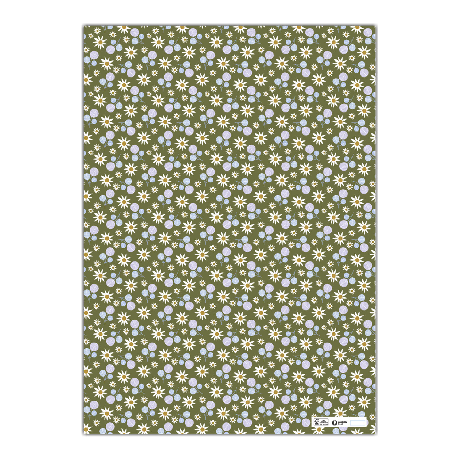Natalie Marshall Wrapping Paper 'Flowers' – Pack of 4 - Gift wrapping paper
