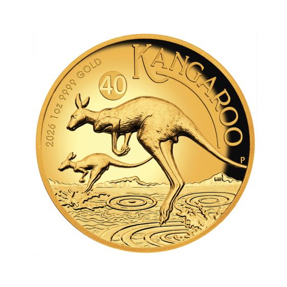 Australian Kangaroo 2026 1oz Gold Proof High Relief Coin - The Perth Mint