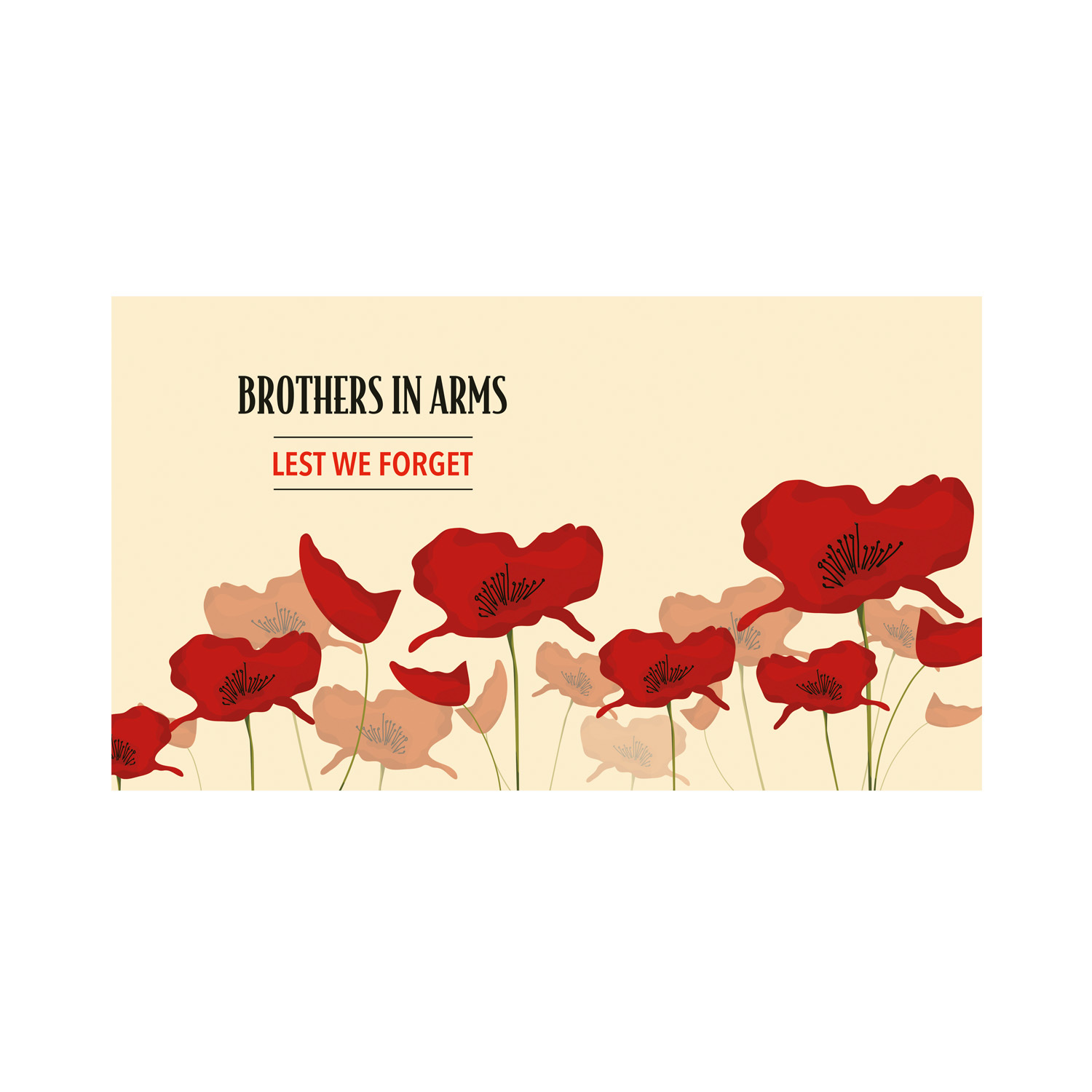 ANZAC Day 2024 'Brothers in Arms' Badge Cover - Australian stamps