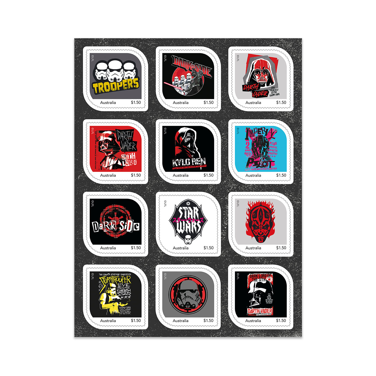Star Wars Darkside Stamp Pack - Music, movies and TV