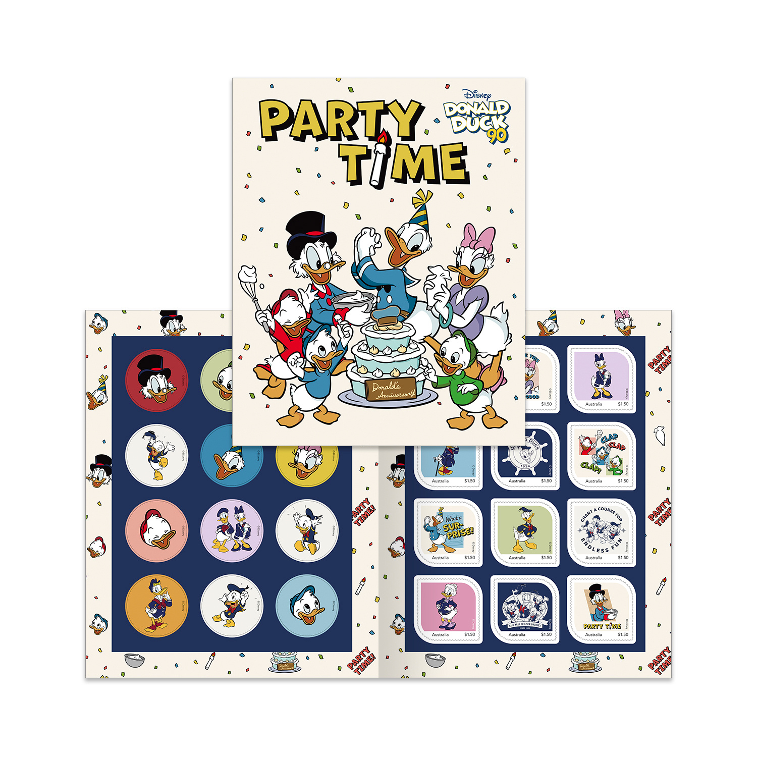 Donald Duck 90th Anniversary Stamp Pack - Disney
