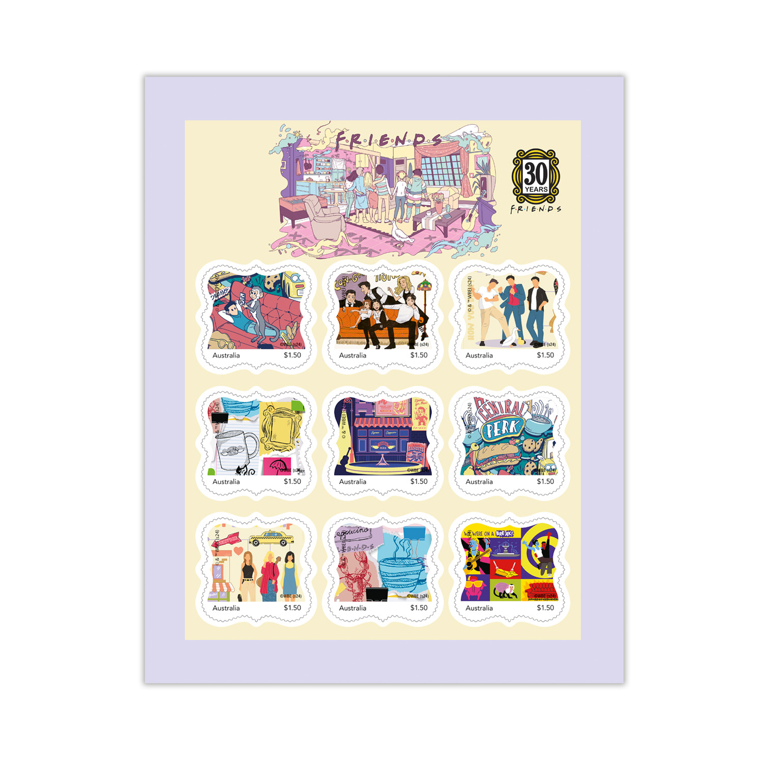 Friends Stamp Pack - Music, movies and TV
