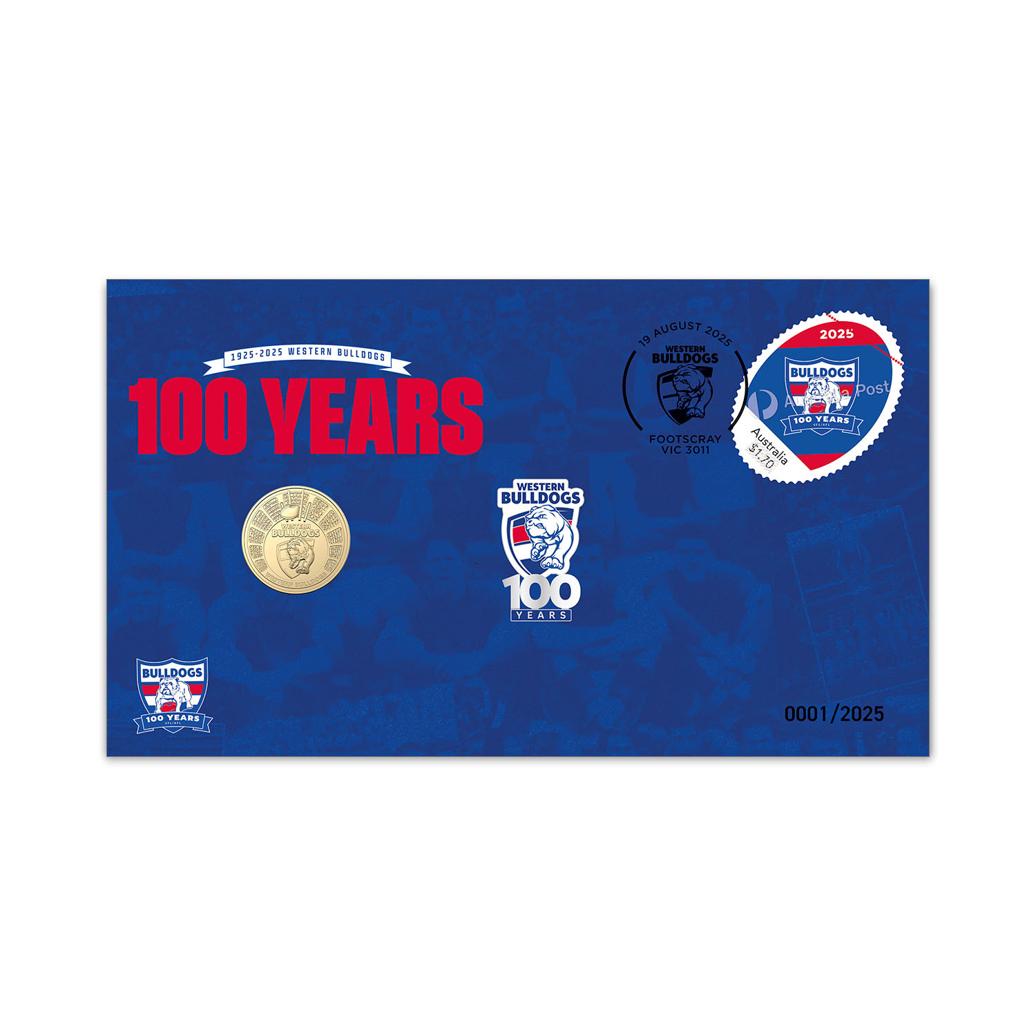 100 Years Bulldogs Football Club PIN Postal Numismatic Cover (PNC ...