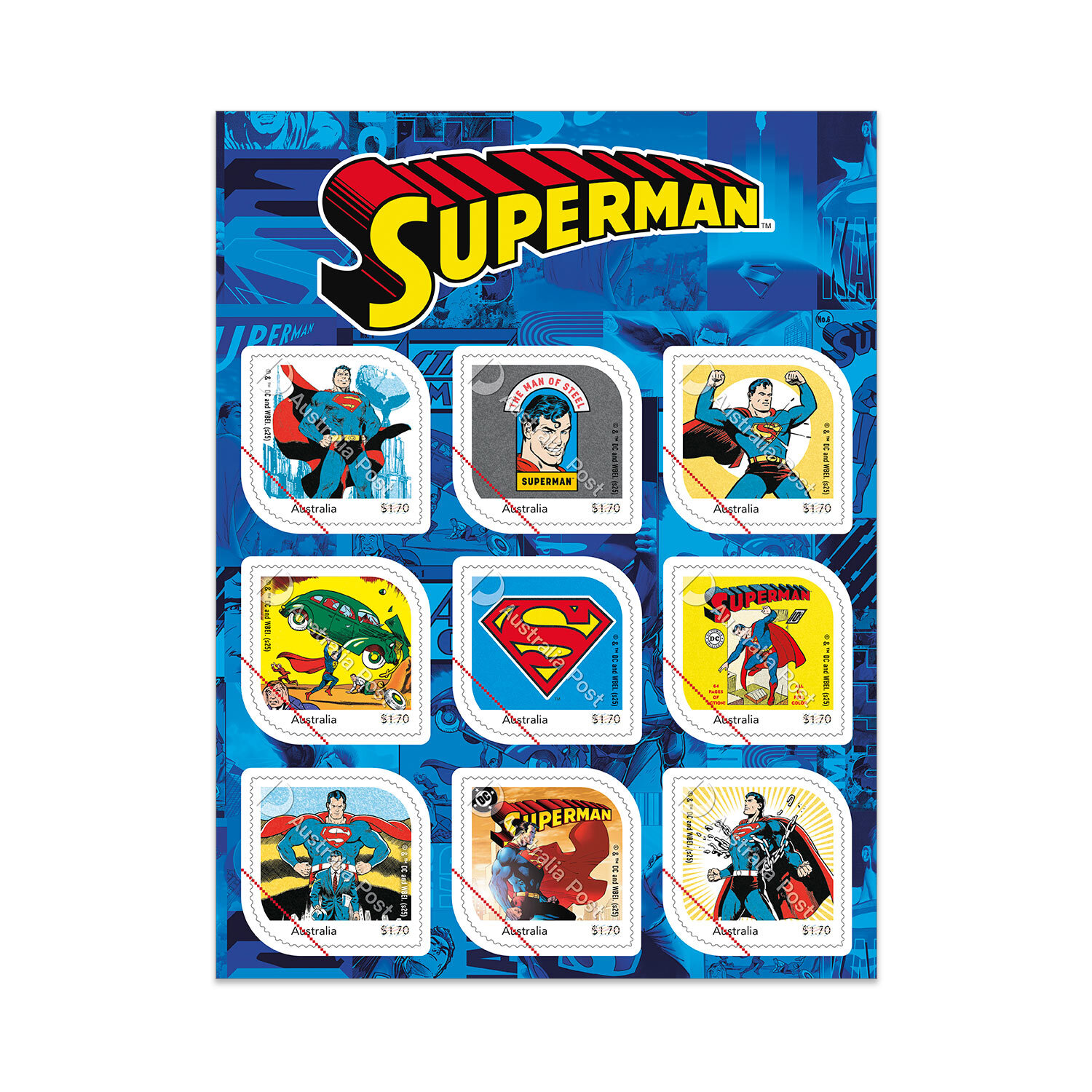 Superman Stamp Pack - Gifts