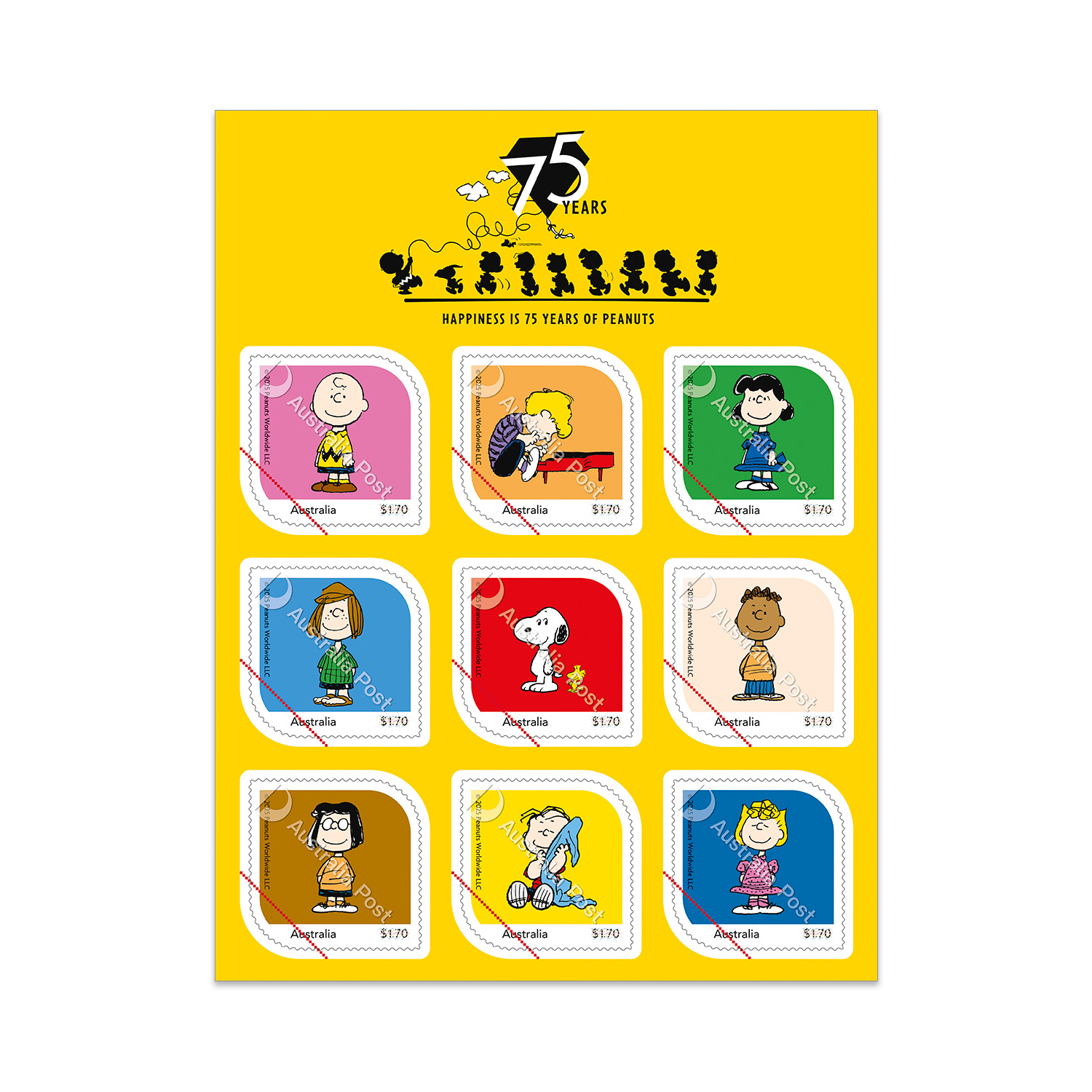 Peanuts 75th Anniversary Stamp Pack - Gifts